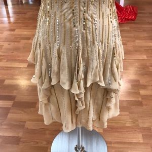 Hannah S | Dresses | Gold Prom Dress With Sequins And Rhinestones ...
